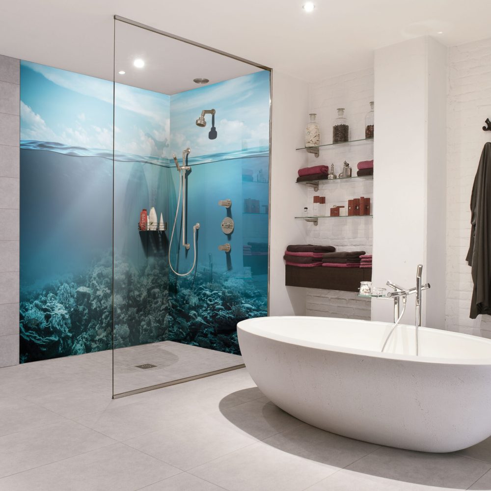 Crédence Douche Deep Blue - Mural Decor