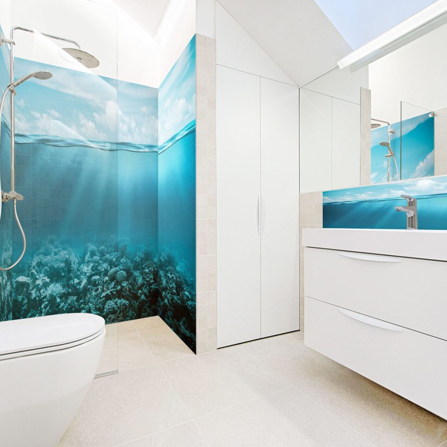 Crédence Douche Deep Blue - Mural Decor